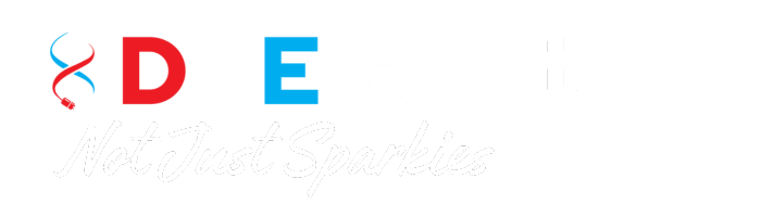 DCE Electrics LANDSCAPE LOGO WHITE LEFT – DCE Electrics