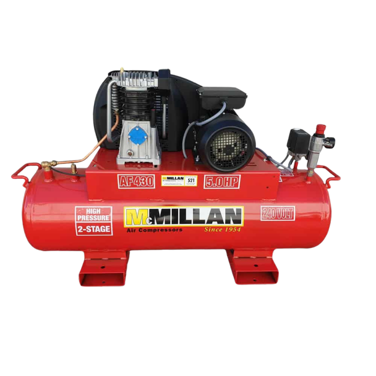 MCMILLAN AIR COMPRESSOR 240V 5HP 155L TANK AF430 - FREIGHT QUOTED SEPARATELY • DCE Electrics