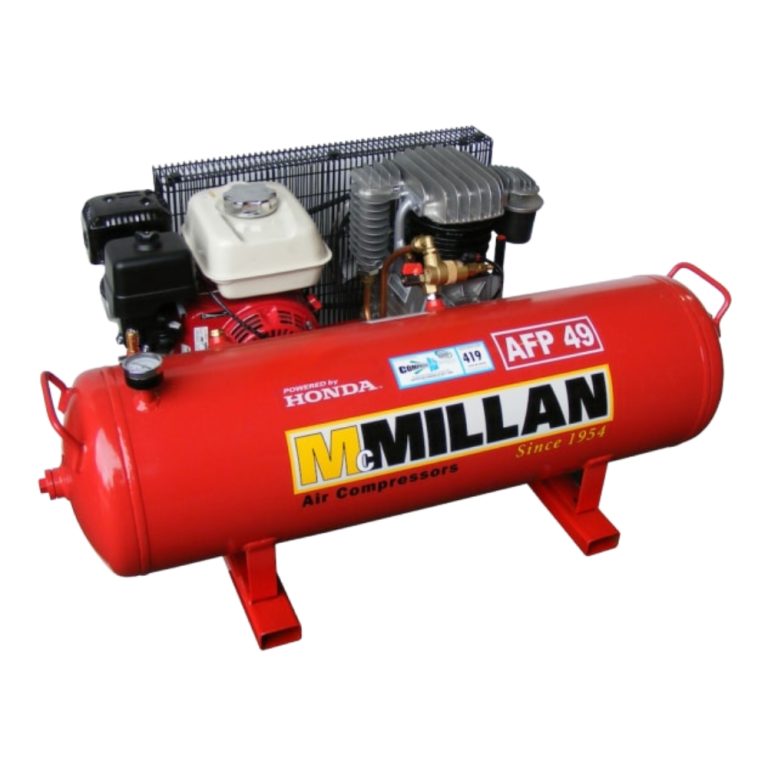 MCMILLAN AIR COMPRESSOR HONDA PETROL 6.5HP 70L TANK MADE IN AUSTRALIA ...